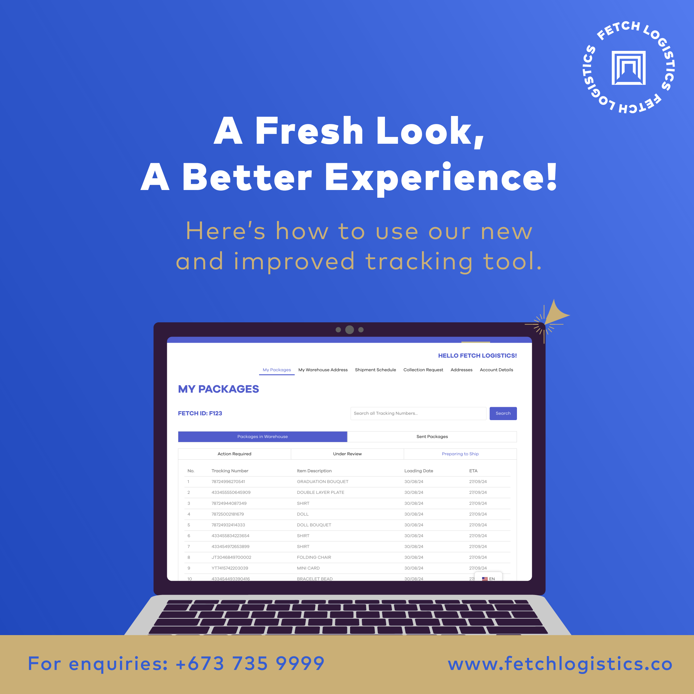 My Account Guide - Fetch Logistics